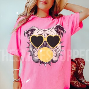 Bulldogs Mascot PNG: Preppy Bubble Gum Shirt Design (digital Download ...