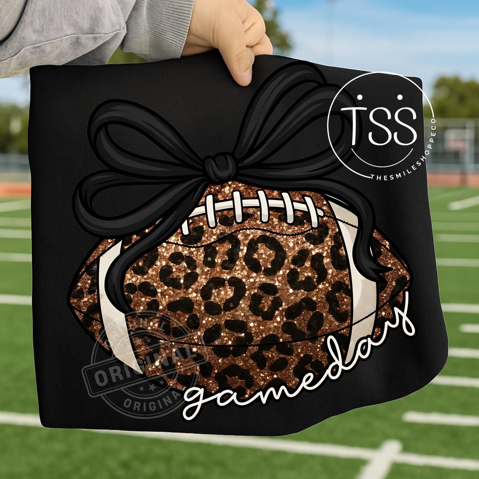 Game Day Football PNG: Leopard Print, Bow Design (digital Download) - Etsy