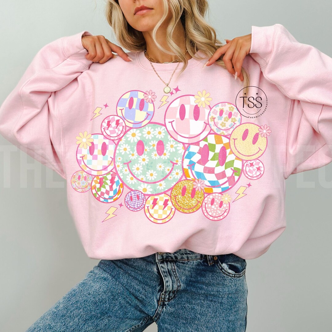 Smile Face Collage Distressed Smile Face Png Retro Checkered Smile Face ...