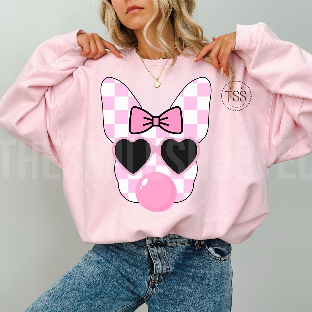 Checkered Frenchie Mascot Blowing Bubble Png Preppy Frenchie Mom Shirt ...