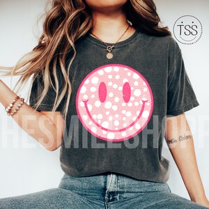 Preppy Smile Face Png Distressed Smile Face PDF Pink Smile Face Leopard ...