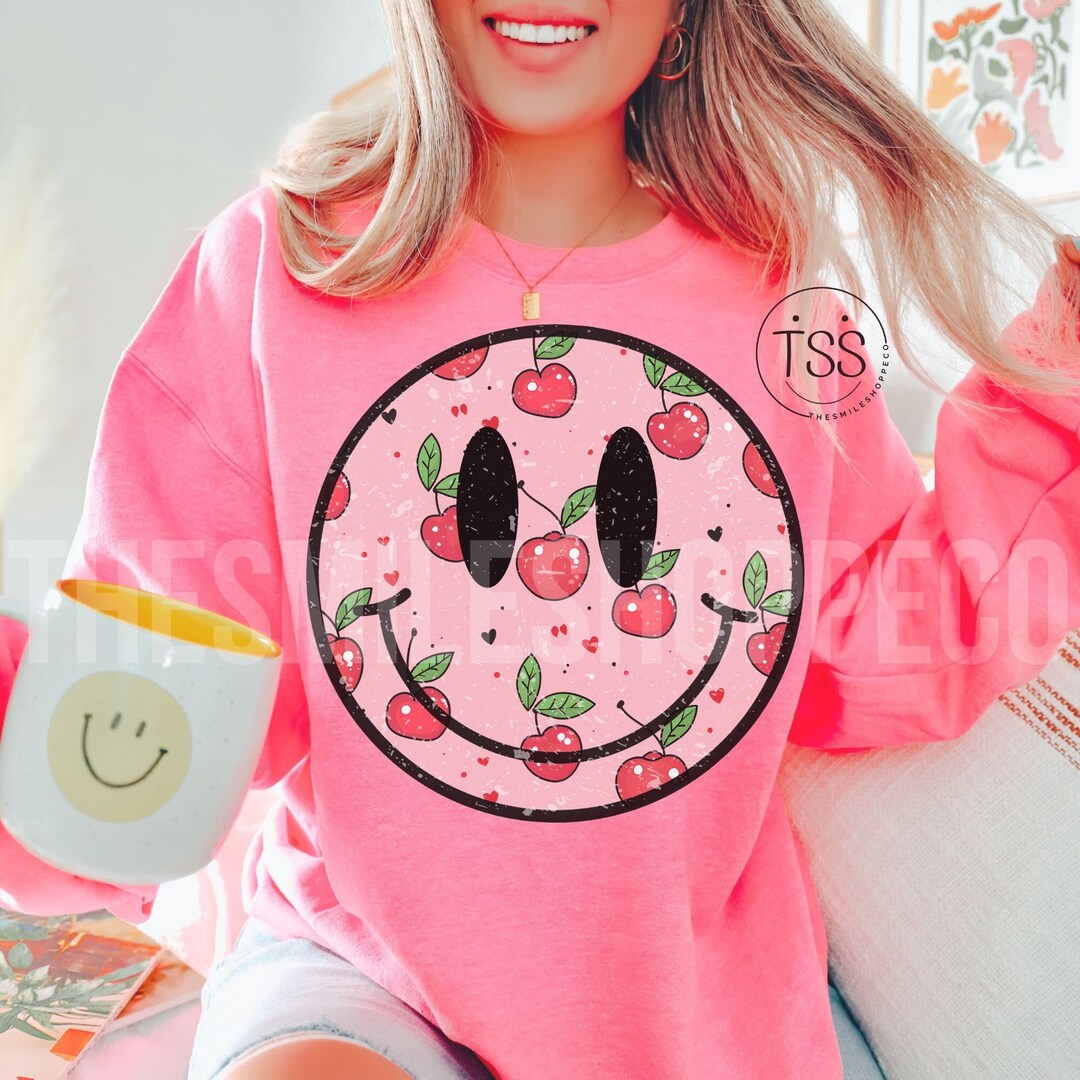 Girly Cherries Smile Face Png Distressed Smile Cute Coquette Cherries ...