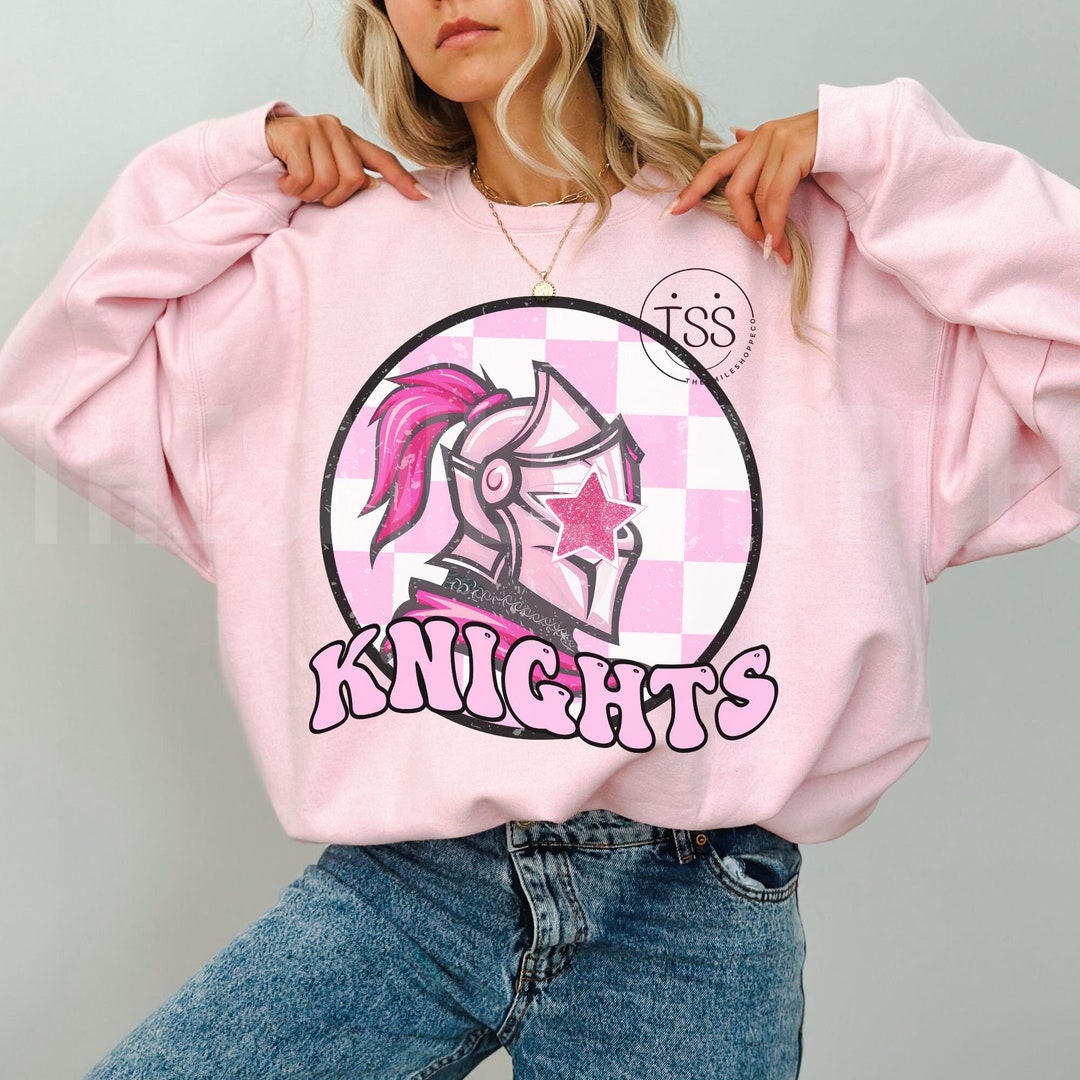 Knights Preppy Mascot Png,pink Mascot Sublimation Design, Groovy ...