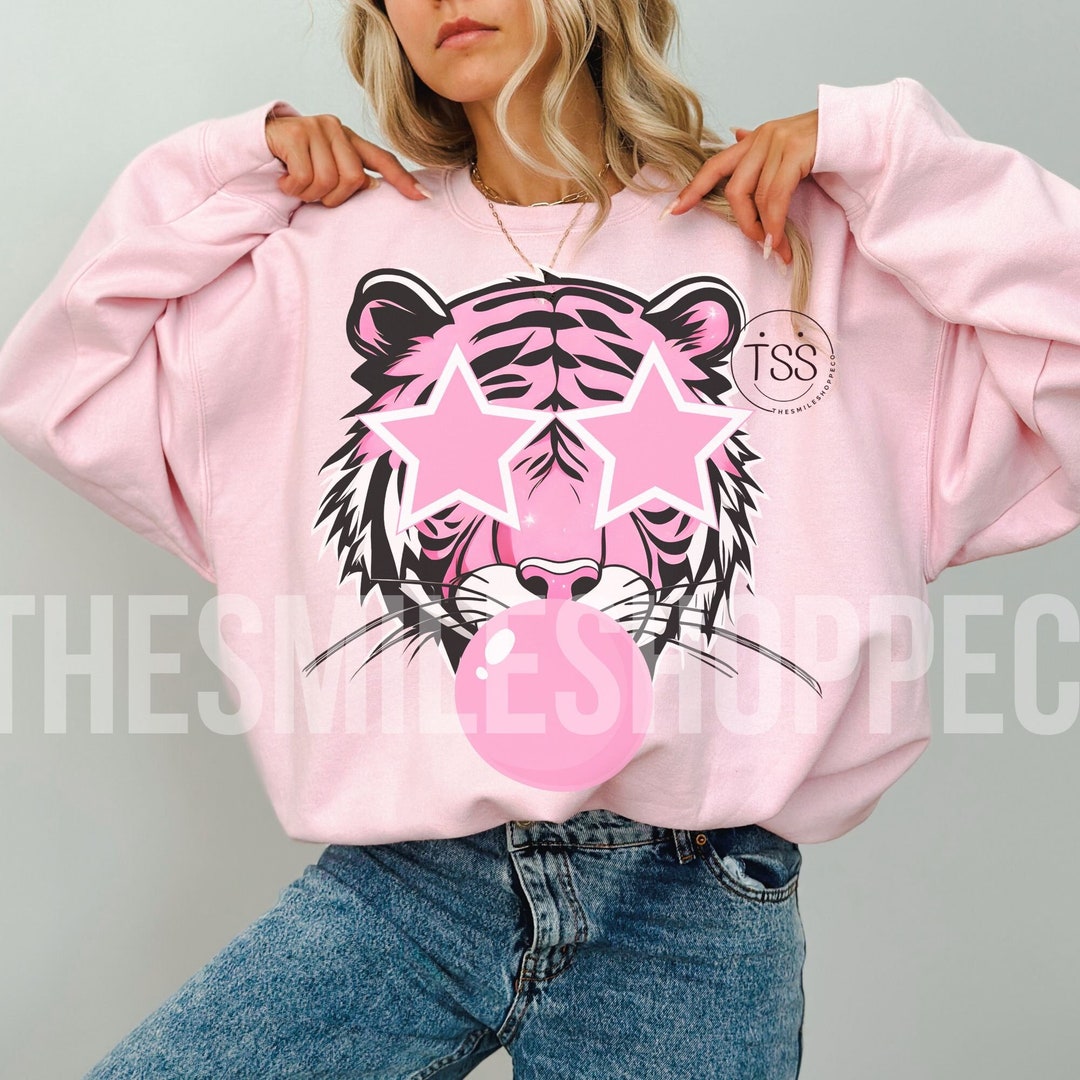 Tiger Blowing Bubble Png Tiger PNG Tigers Mascot Preppy PNG Preppy ...