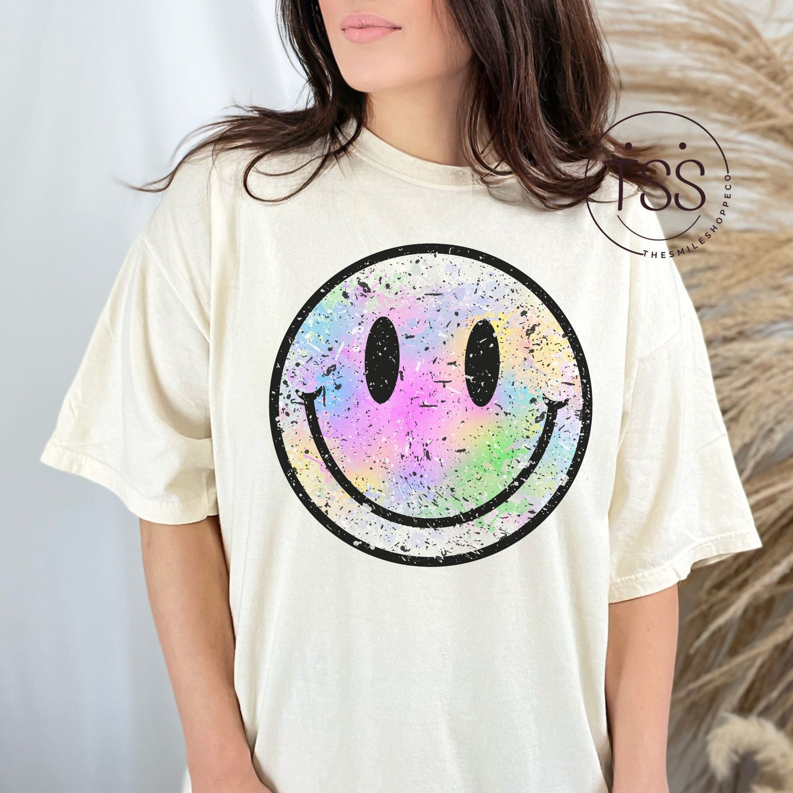 Preppy Smile Face Png Distressed Smile Face PDF Pink Smile Face Rainbow ...