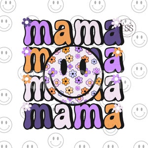 Retro Mama Mini Shirt Png Mama and Mini Png Smile Face Mama Mini ...