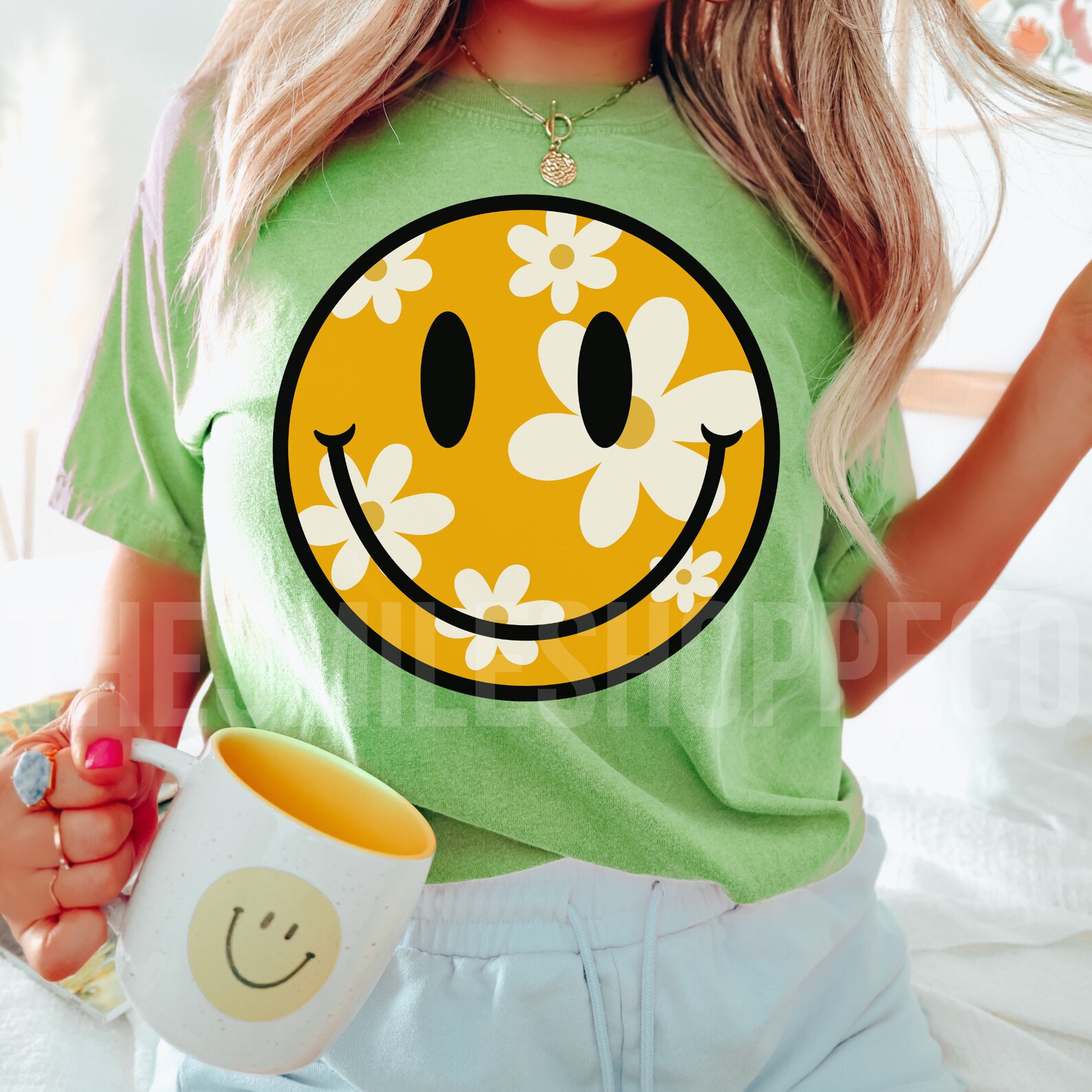 Daisy Smile Png Floral Smile Face Distressed Smile Simple Flower Smiley ...