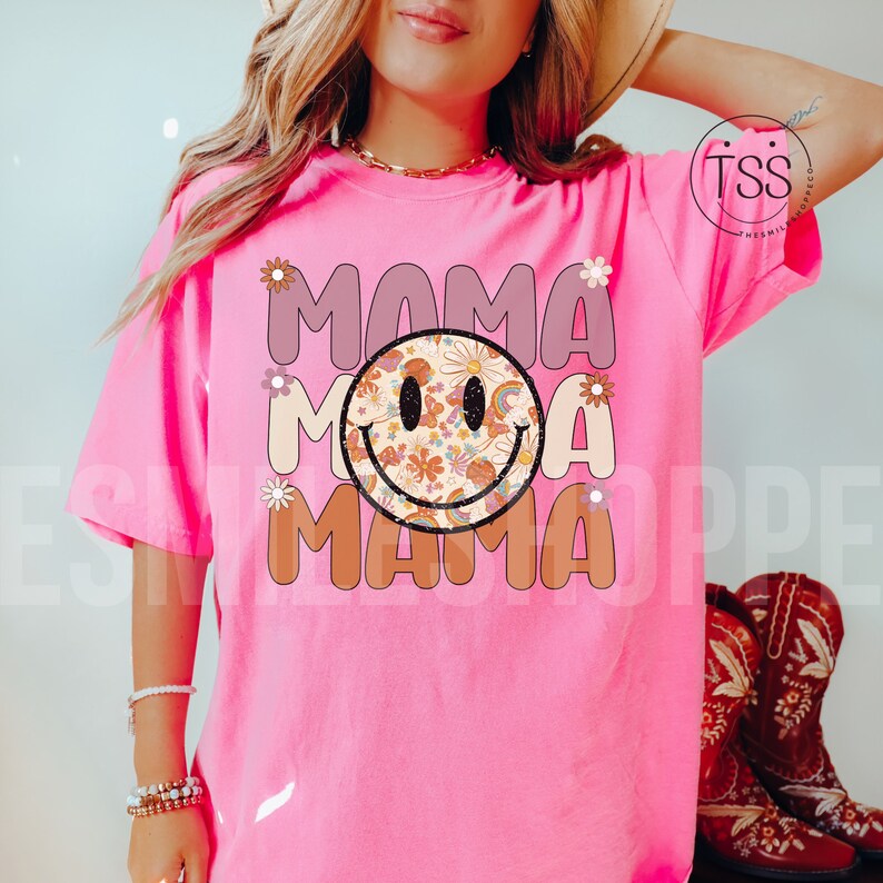 Retro Mama Mini Shirt Png Mama and Mini Png Smile Face Mama - Etsy