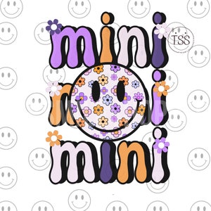Retro Mama Mini Shirt Png Mama and Mini Png Smile Face Mama Mini ...