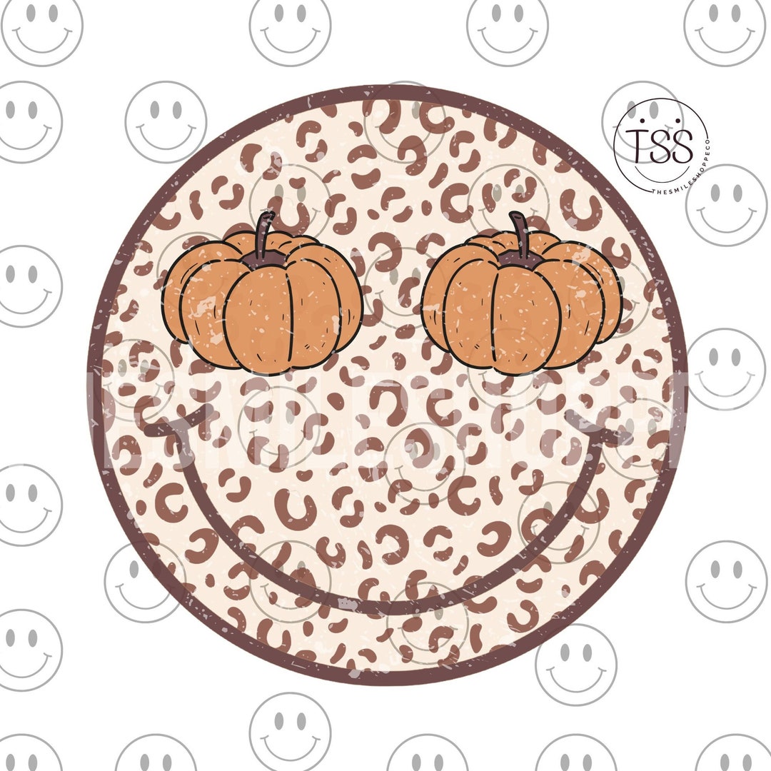 Halloween Smile Face PNG Distressed Smile Fall Happy Face PNG - Etsy