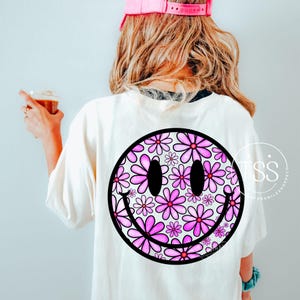 Daisy Smile Face Png Spring Break Png Floral Smile Face Distressed ...