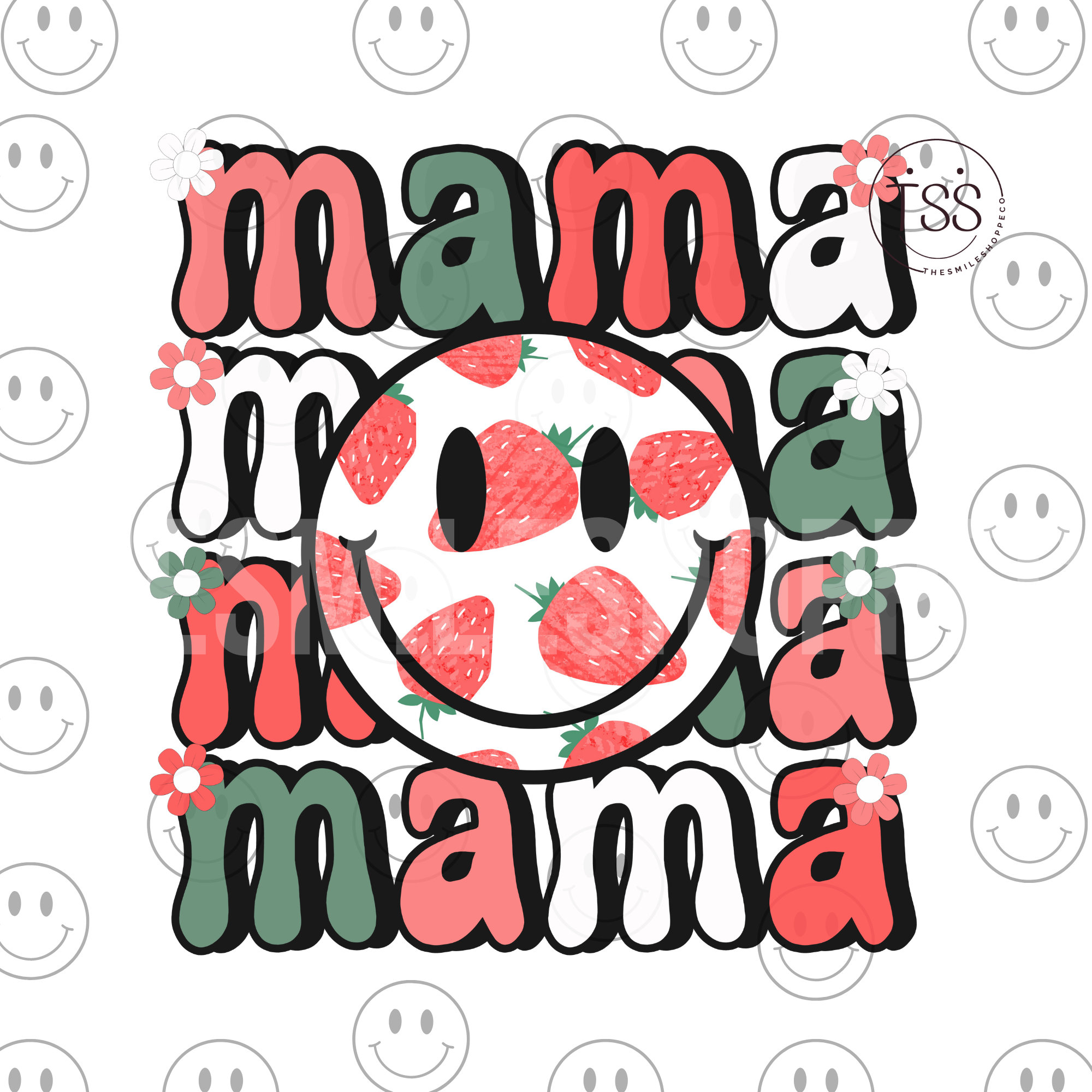 Retro Mama Mini PNG Matching Mama Mini Png Retro Smiley Png - Etsy