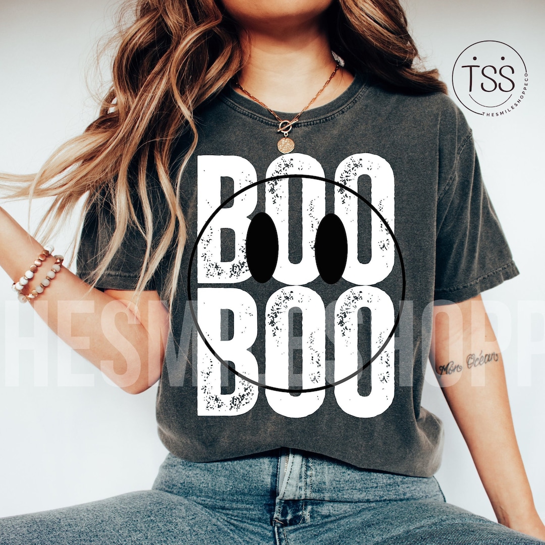 Boo Halloween PNG Boo Smile Face PNG Retro Halloween Png Spooky Face ...