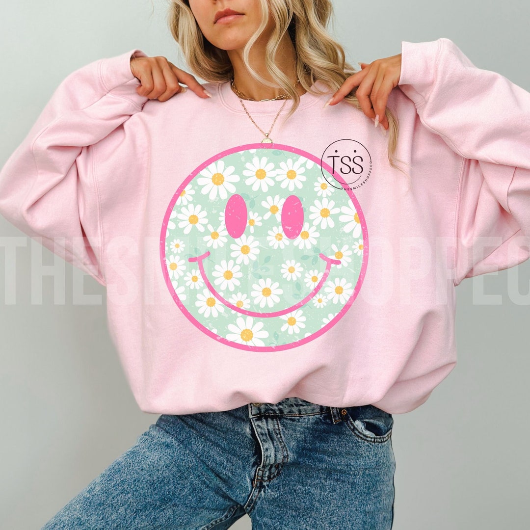 Daisy Smile Png Floral Smile Face Distressed Smile Simple Flower Smile ...