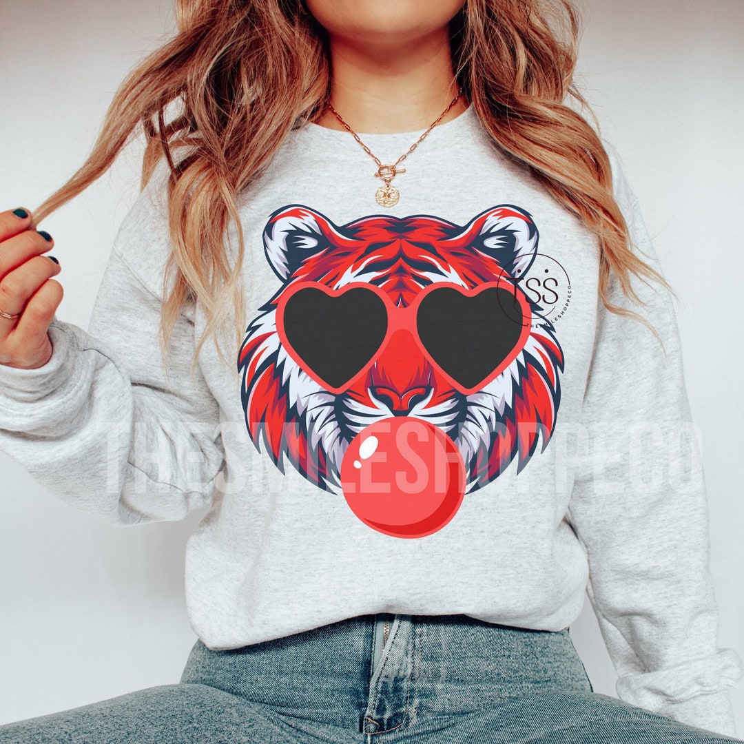 Tiger Blowing Bubble Png Tiger PNG Tigers Mascot Preppy PNG Preppy ...