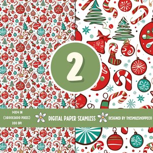 Retro Christmas Tree Seamless Pattern Christmas Tree Cake Png Merry ...