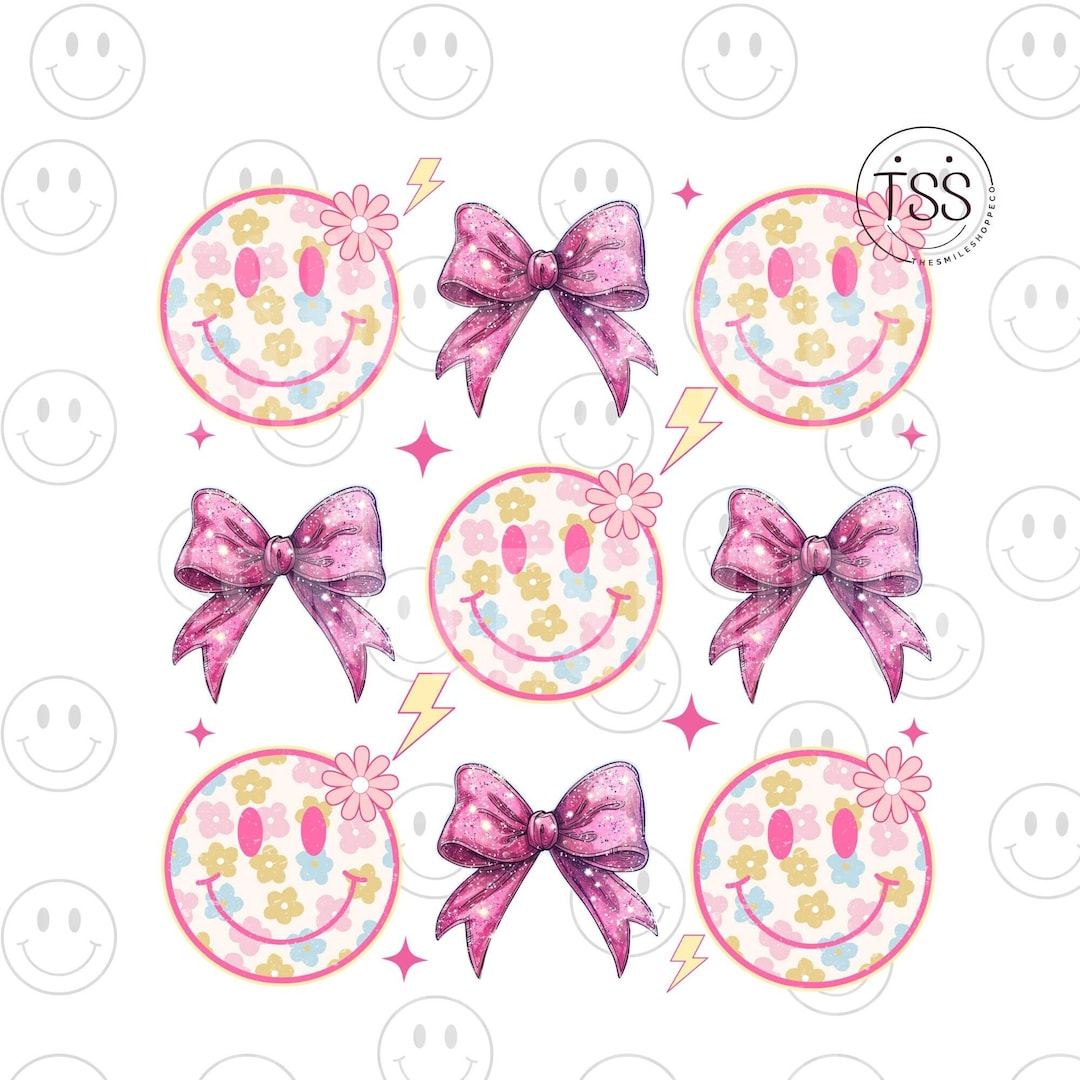 Bows PNG Preppy Pink Trendy Bow Faux Glitter PNG Girly Bow Shirt ...