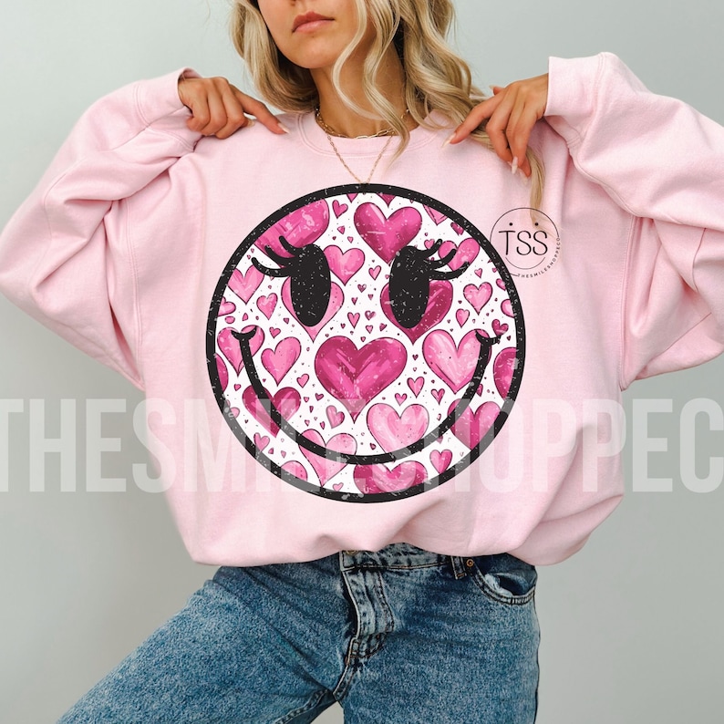 Preppy Valentine Png Distressed Retro Happy Face PNG Smiley Face PNG ...