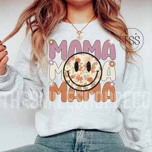Retro Mama Mini Shirt Png Mama and Mini Png Smile Face Mama Mini ...
