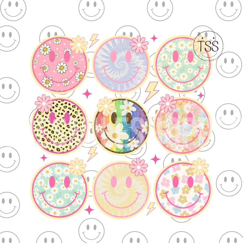 Preppy Smile Face Png Distressed Smile Face PDF Pink Smile - Etsy