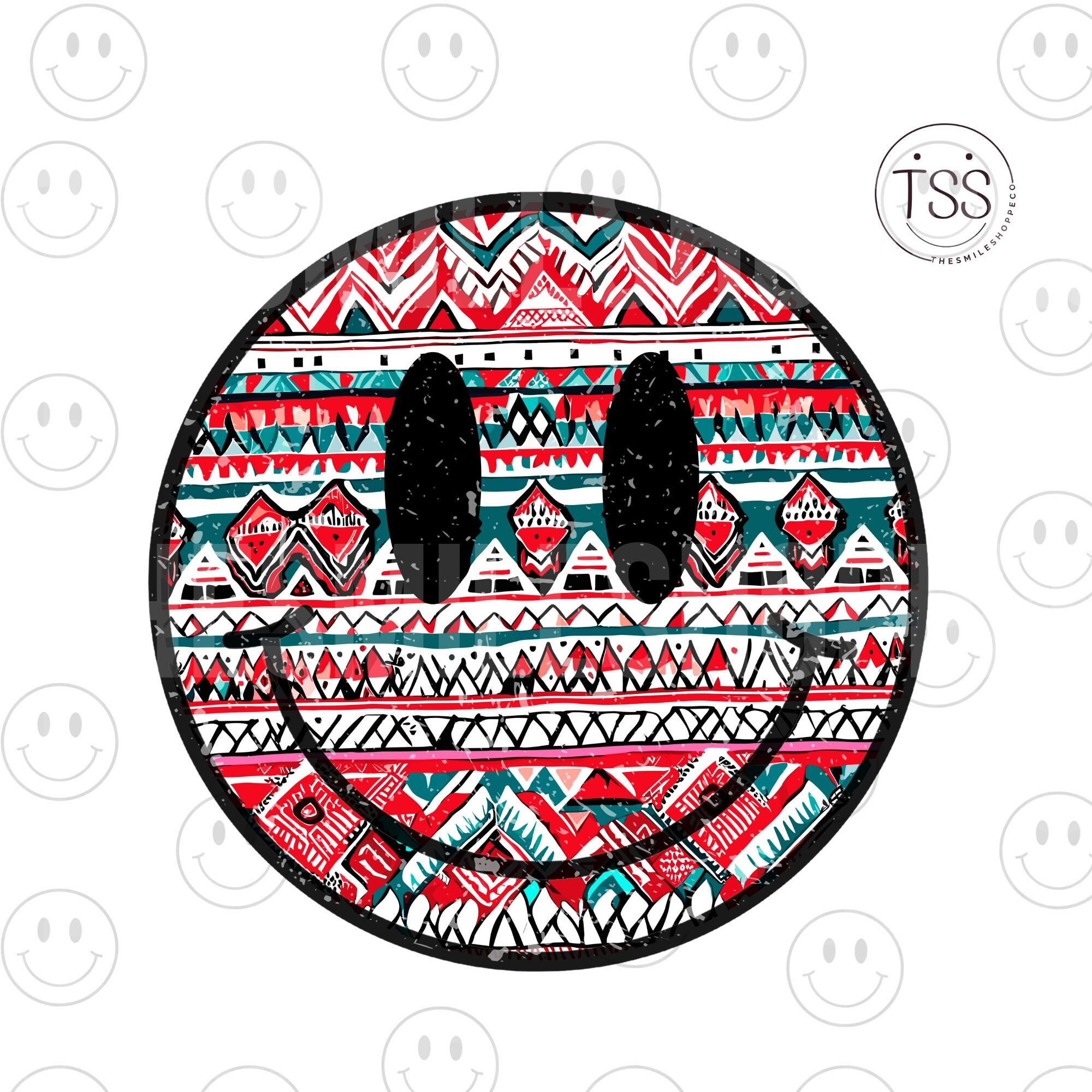 Boho Western Png Aztec Western Smile Face Western Sublimation - Etsy