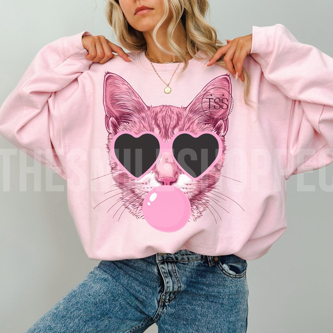 Cat Blowing Bubble Png Cat PNG Cat Mascot Preppy PNG Preppy Mascot PNG ...