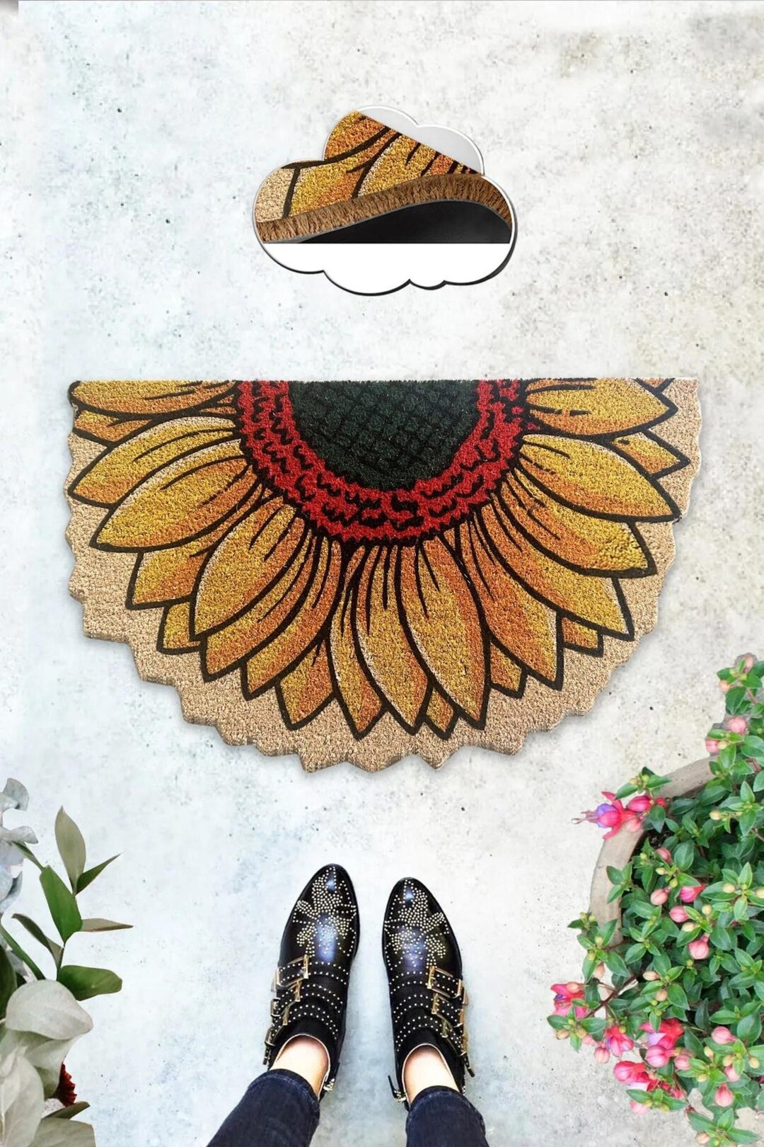 Sunflower Outdoor Mat Non-slip Front Doormat, Front Door Decor, Outdoor ...