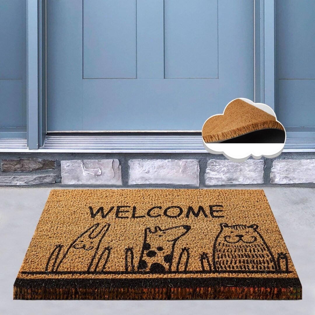 Welcome Animals Outdoor Rug Cute Animals Welcome Doormat - Etsy