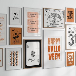 Halloween Wall Art Bundle Spooky Art Prints Fall Halloween Wall Art ...