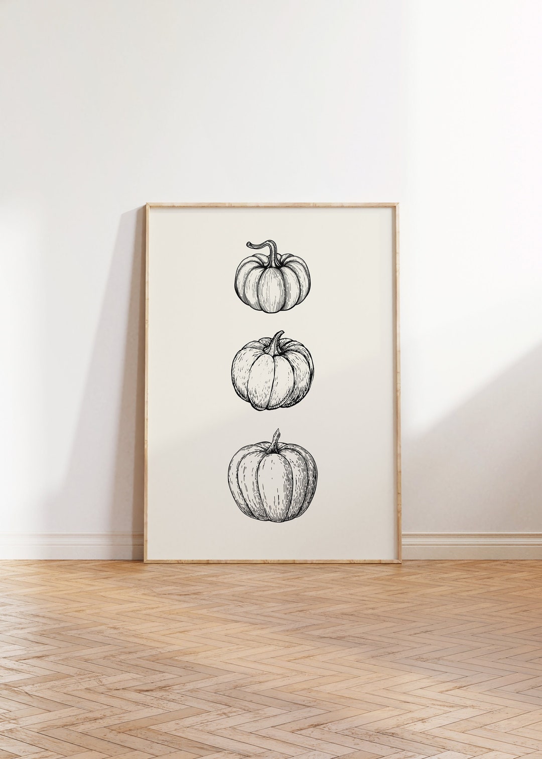 Pumpkin Poster Fall Halloween Printable Wall Art Thanksgiving Decor ...