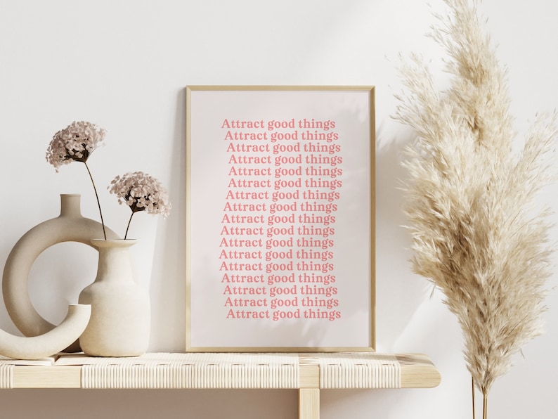 Positive Aura Posters Set of 3 Manifestation Art Print - Etsy