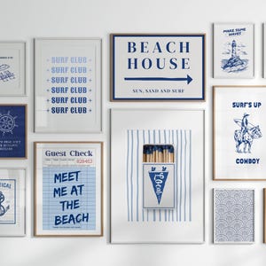 Coastal Gallery Wall Digital Print Summer Beach Decor Set of 15 Prints ...
