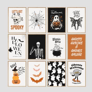 Halloween Wall Art Bundle Spooky Art Prints Fall Halloween Wall Art ...