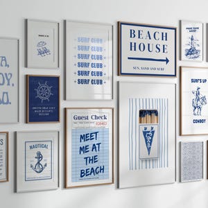 Coastal Gallery Wall Digital Print Summer Beach Decor Set of 15 Prints ...
