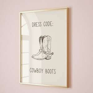 Cowboy Boots Poster Western Vintage Print Aesthetic Poster Apartment ...