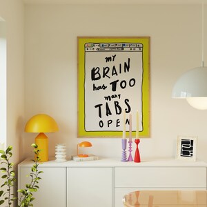 Funny Wall Art, Retro Poster, Funky Art Print, Retro Wall Art ...