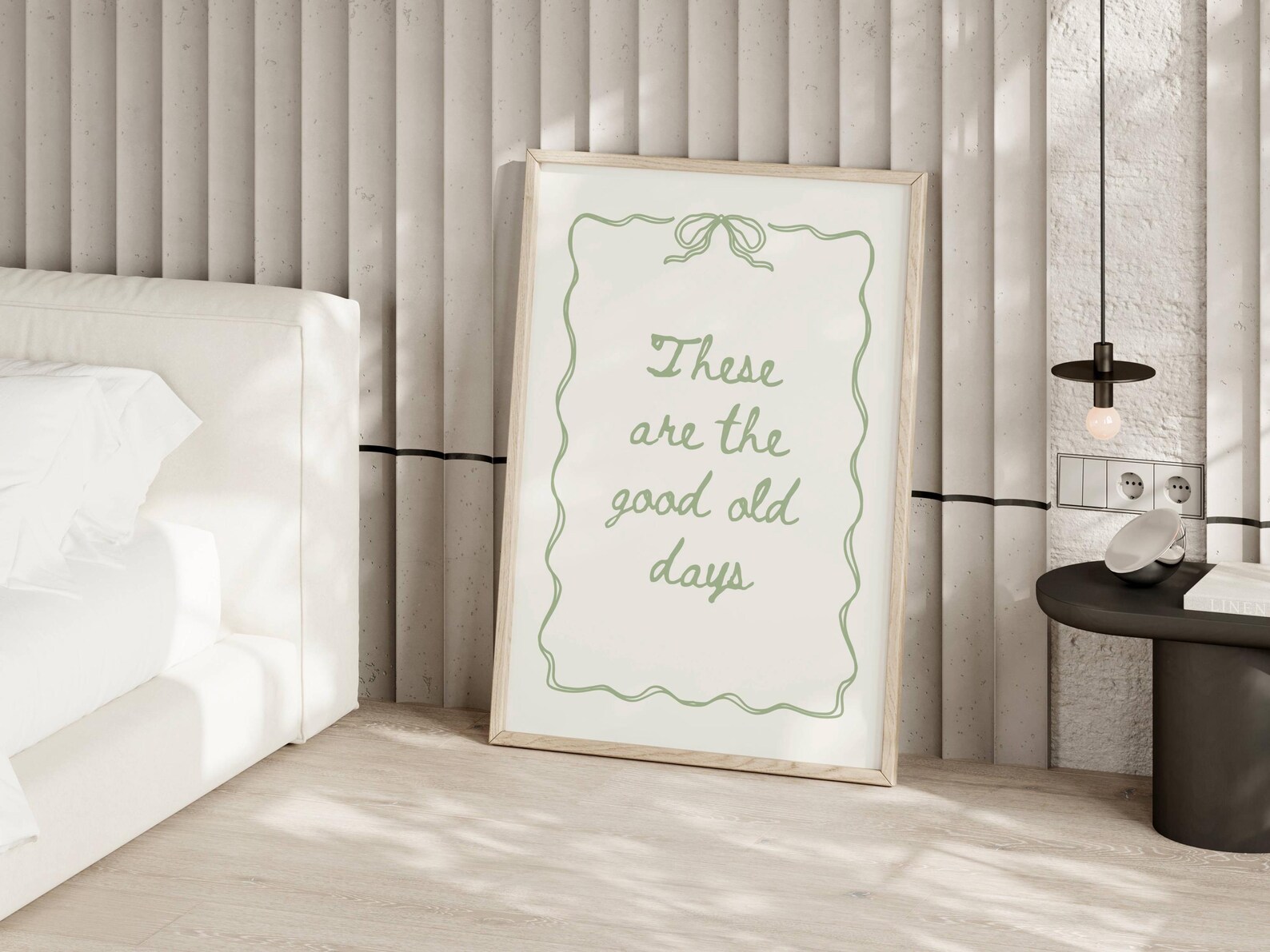 These Are the Good Old Days Poster Coquette Wall Art Green Typography ...