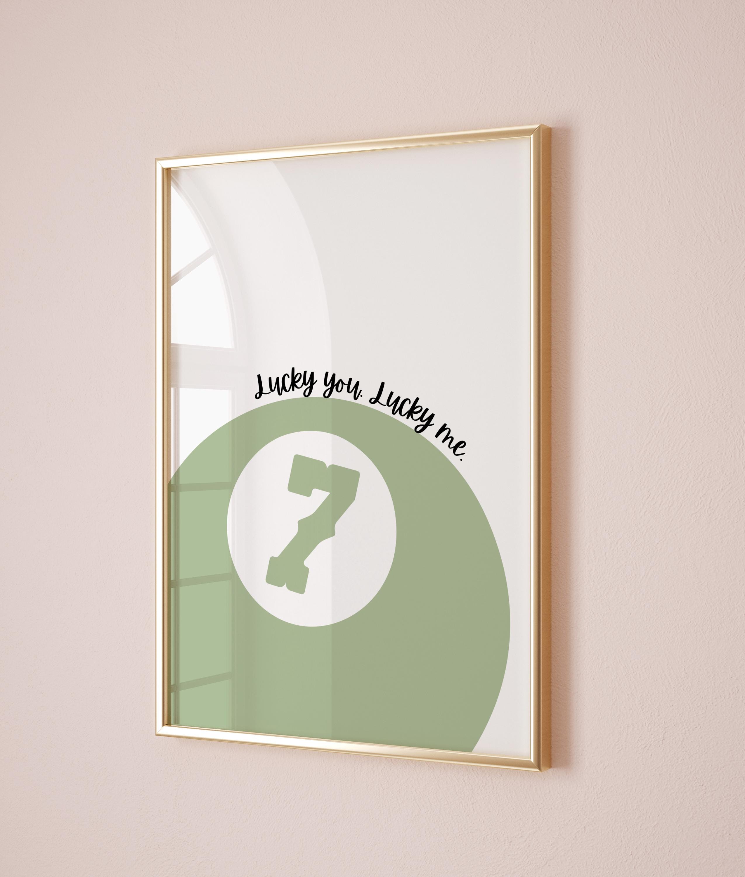 Trendy Wall Art Set of 3 Green Posters How Lucky Are We Wall Art Dorm ...