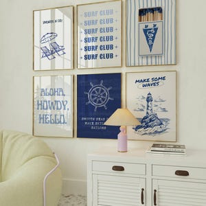 Coastal Gallery Wall Digital Print Summer Beach Decor Set of 15 Prints ...