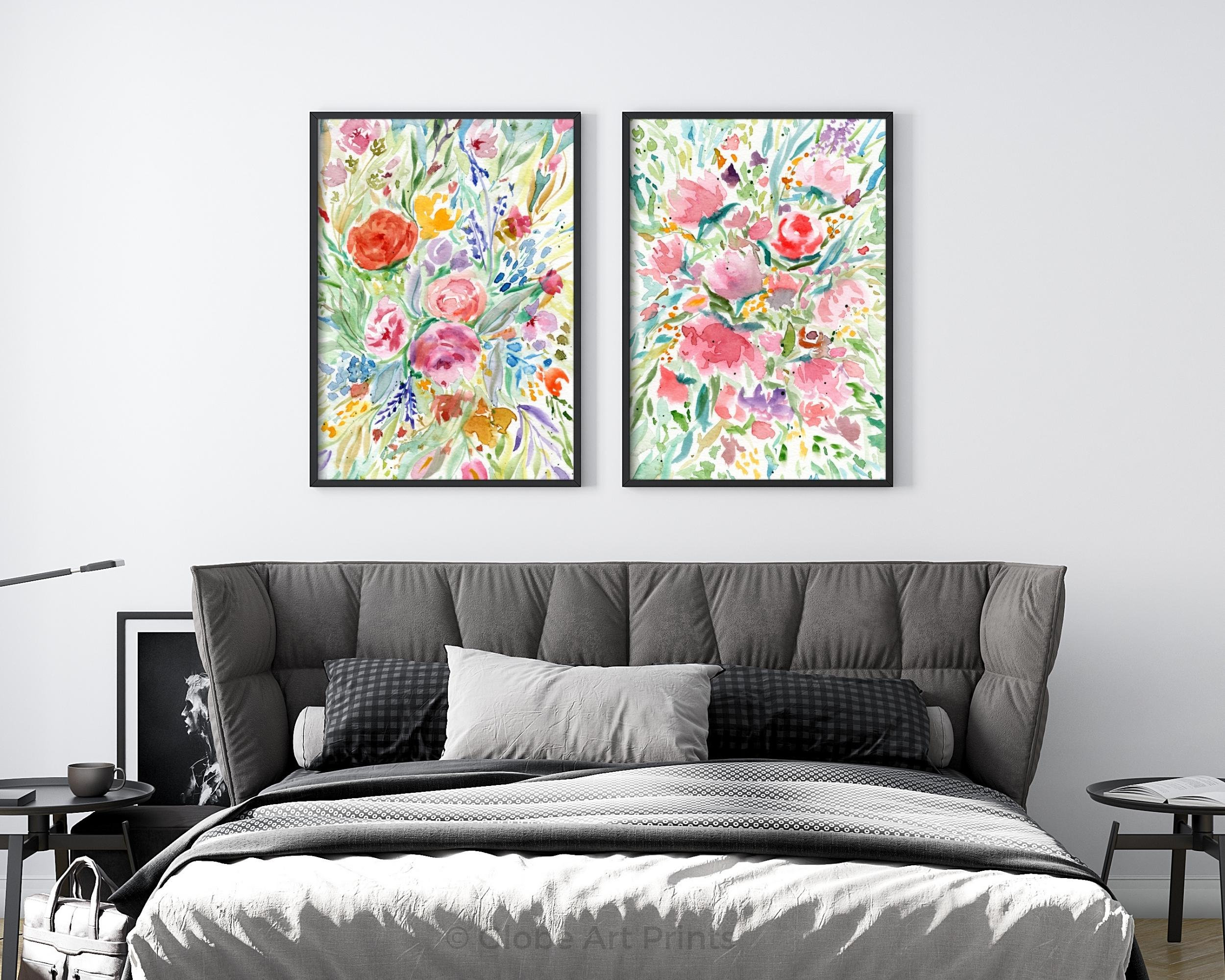 Floral Watercolor Art Print Floral Bouquet Painting Floral - Etsy