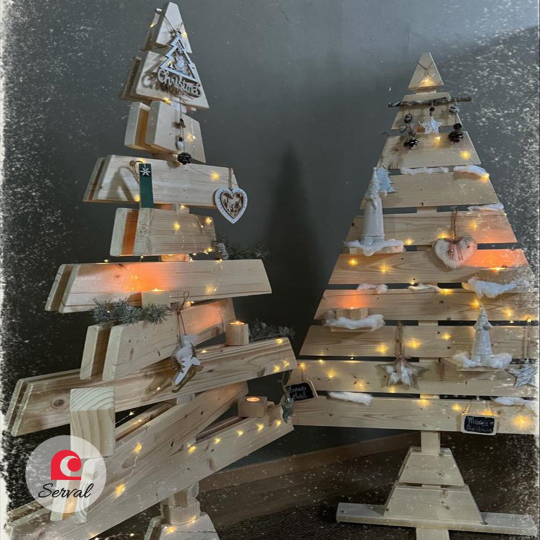 Revolving Wooden Christmas Tree With Slats H180cm - Etsy