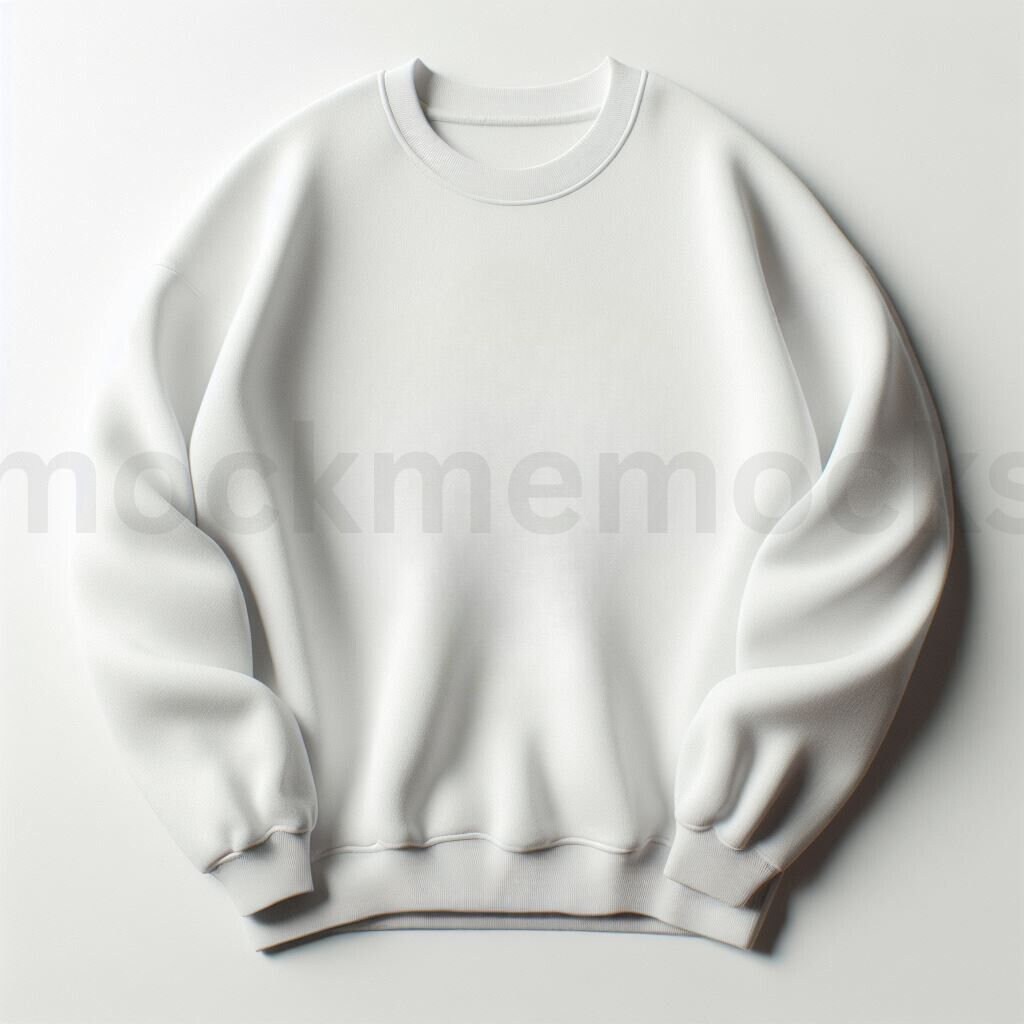 Gildan 18000 White Sweatshirt Mockup, G180 White Crewneck Mockup, Model ...
