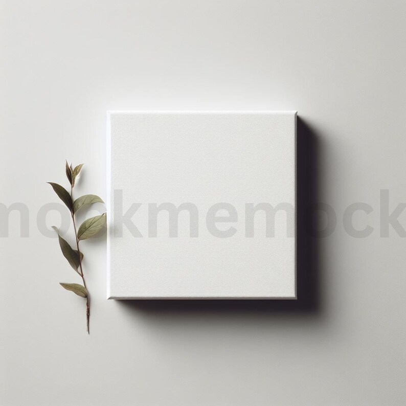 Square Canvas Mockup Display, Simple Canvas Mockup for 1x1 Artwork ...