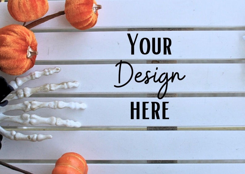 Background Mockup Flat Lay Halloween Mock Fall Themed Image Stock ...