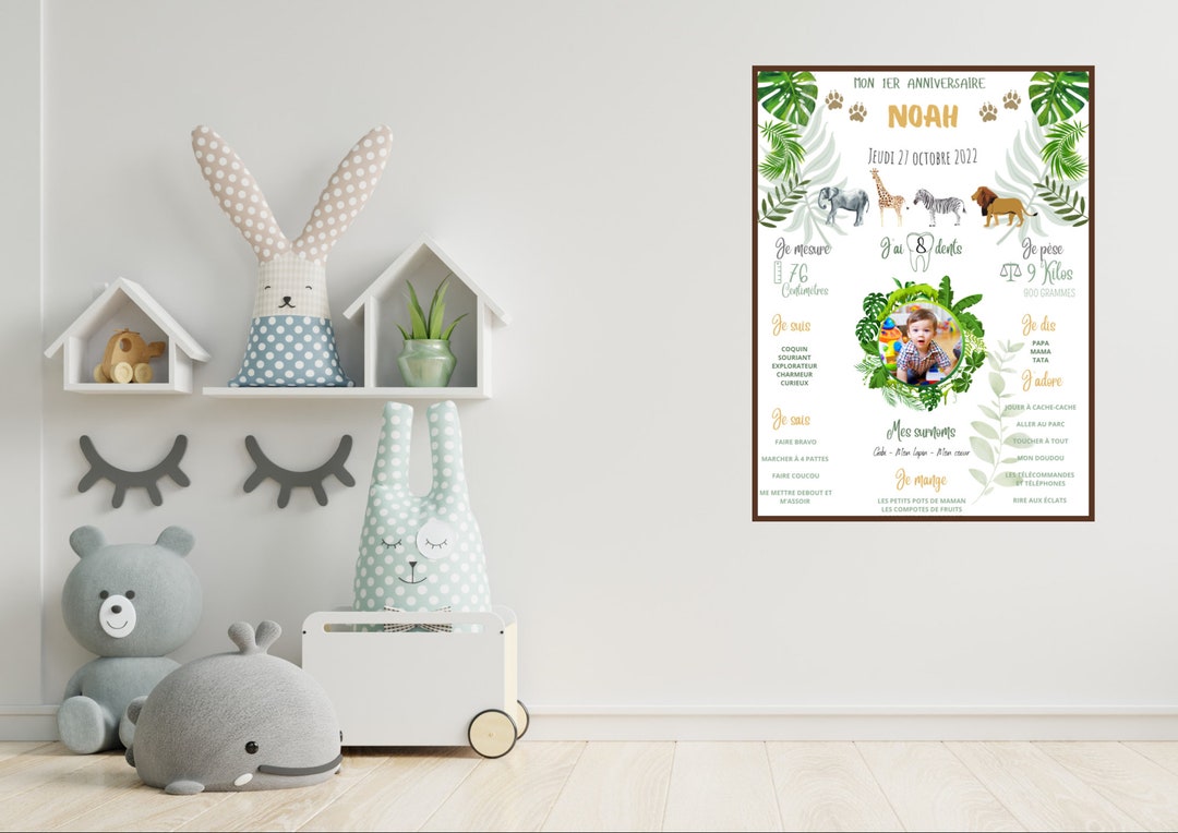 Personalized Jungle Themed Poster - Etsy