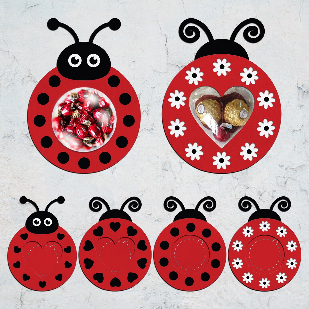 Ladybug Candy Dome Svg, Valentine Ladybug Candy Ornament Svg,valentine ...