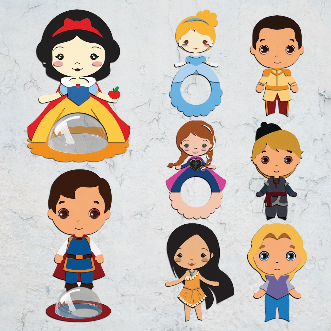 Princess and Prince Candy Dome Svg, Princess Candy Ornament Svg ...