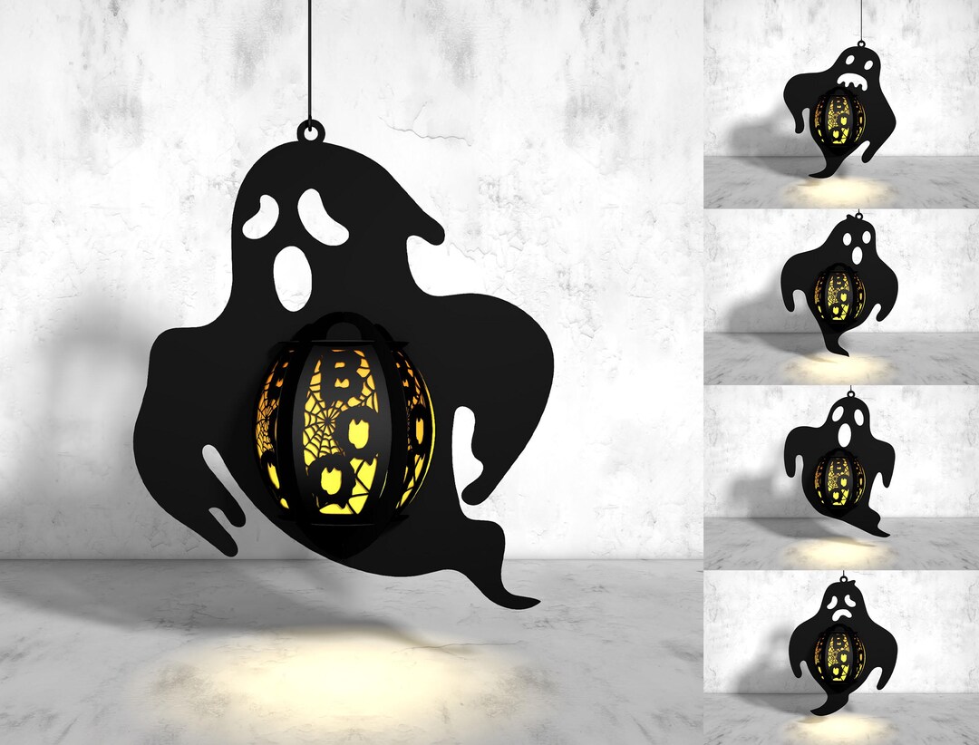 Boo Ghost Halloween Lantern SVG, Halloween Paper Lantern,happy ...