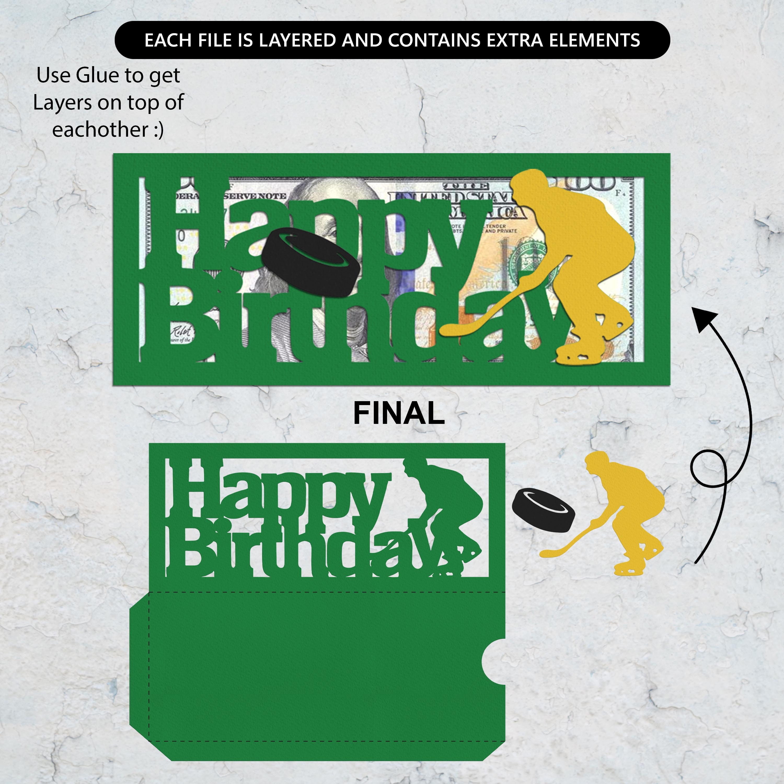 Money Envelope Happy Birthday Cut Filesvg ,sport Birthday Card ,party ...