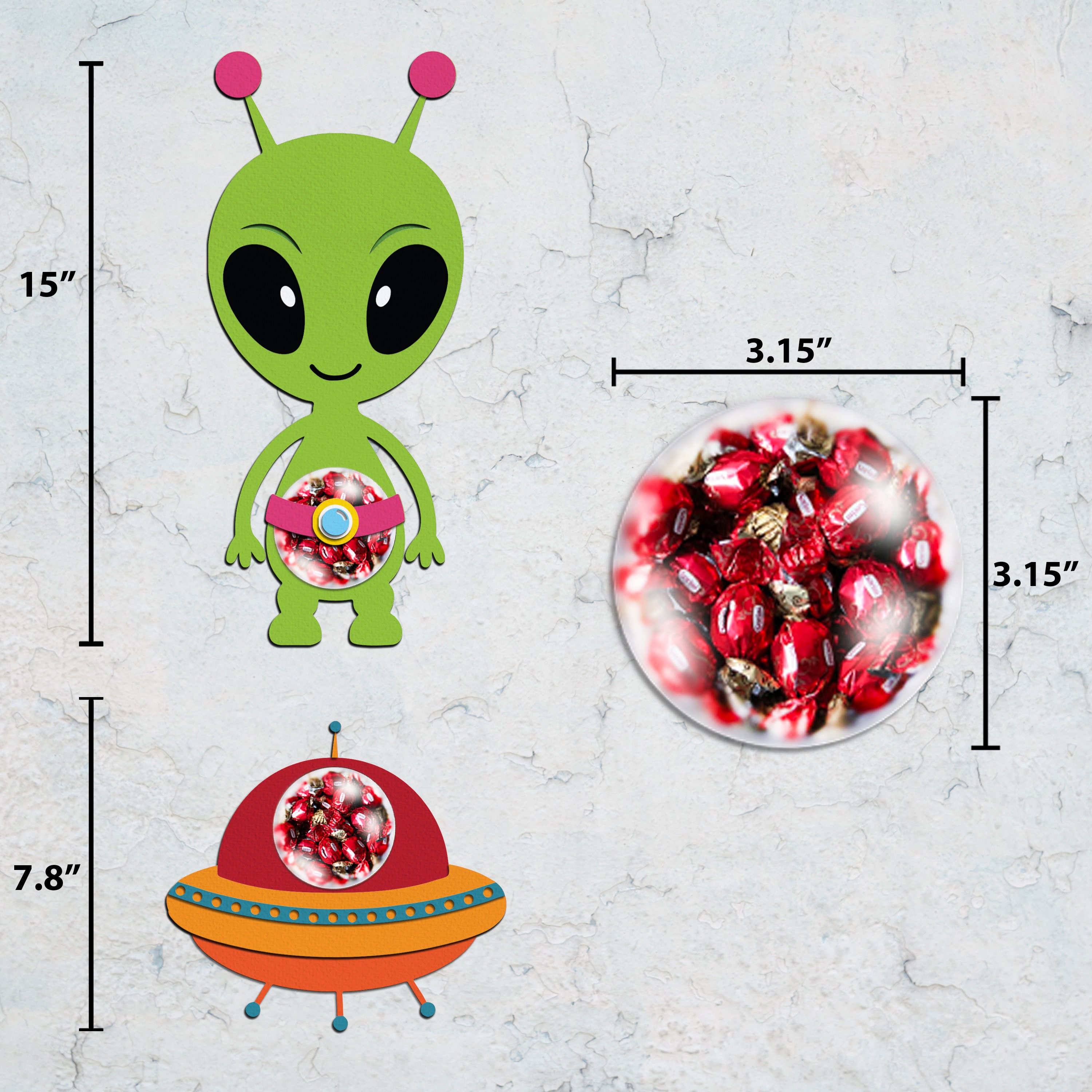 Space Candy Dome Svg, Space Chocolate Holder Svg ,UFO Candy Ornament ...